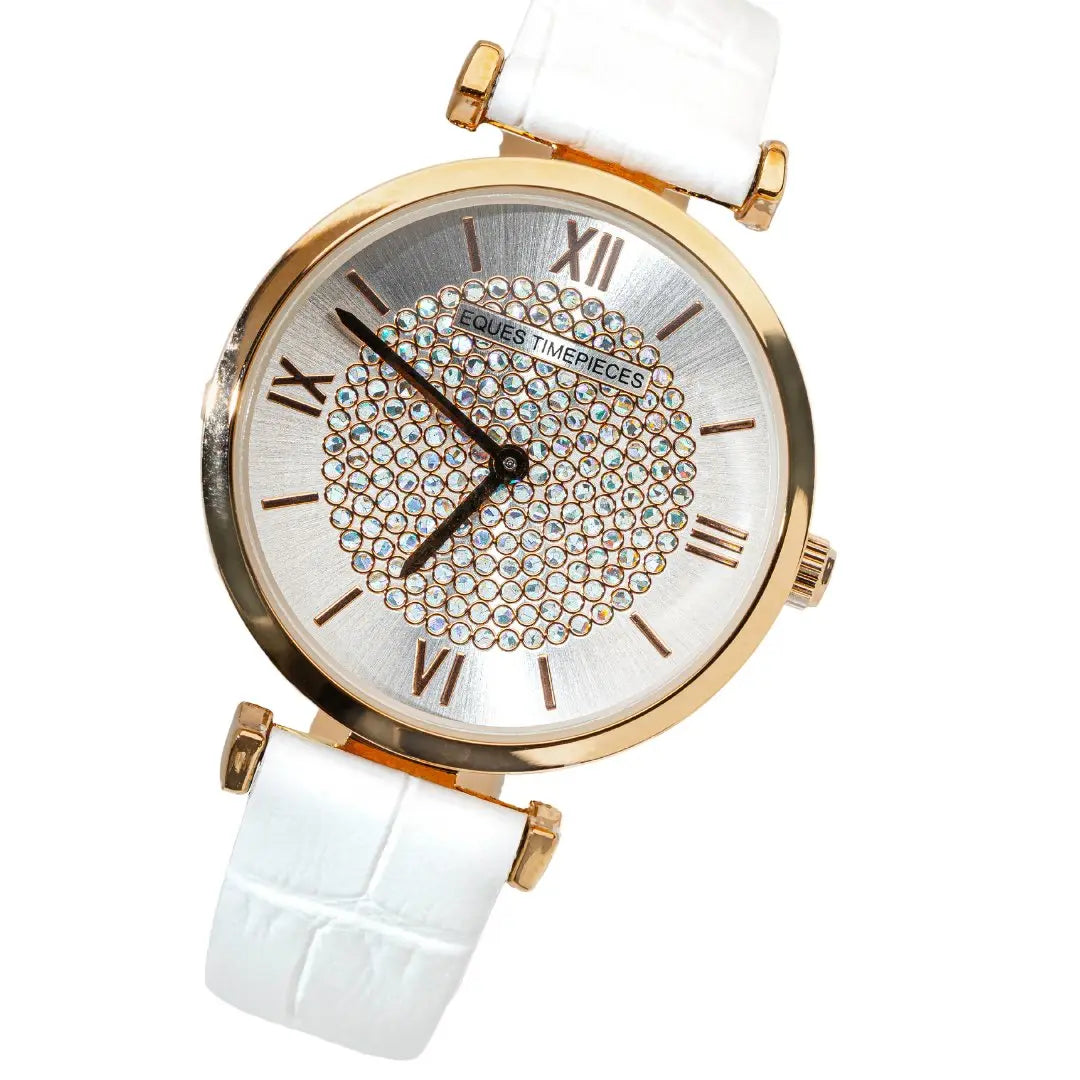 Countess Timepiece - 32mm Luxury White Leather Watch – Eques Timepieces